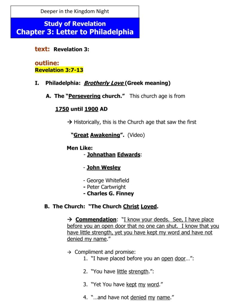 Revelation Student Sheets Key - Grace Family Fellowship Pentecostal ...